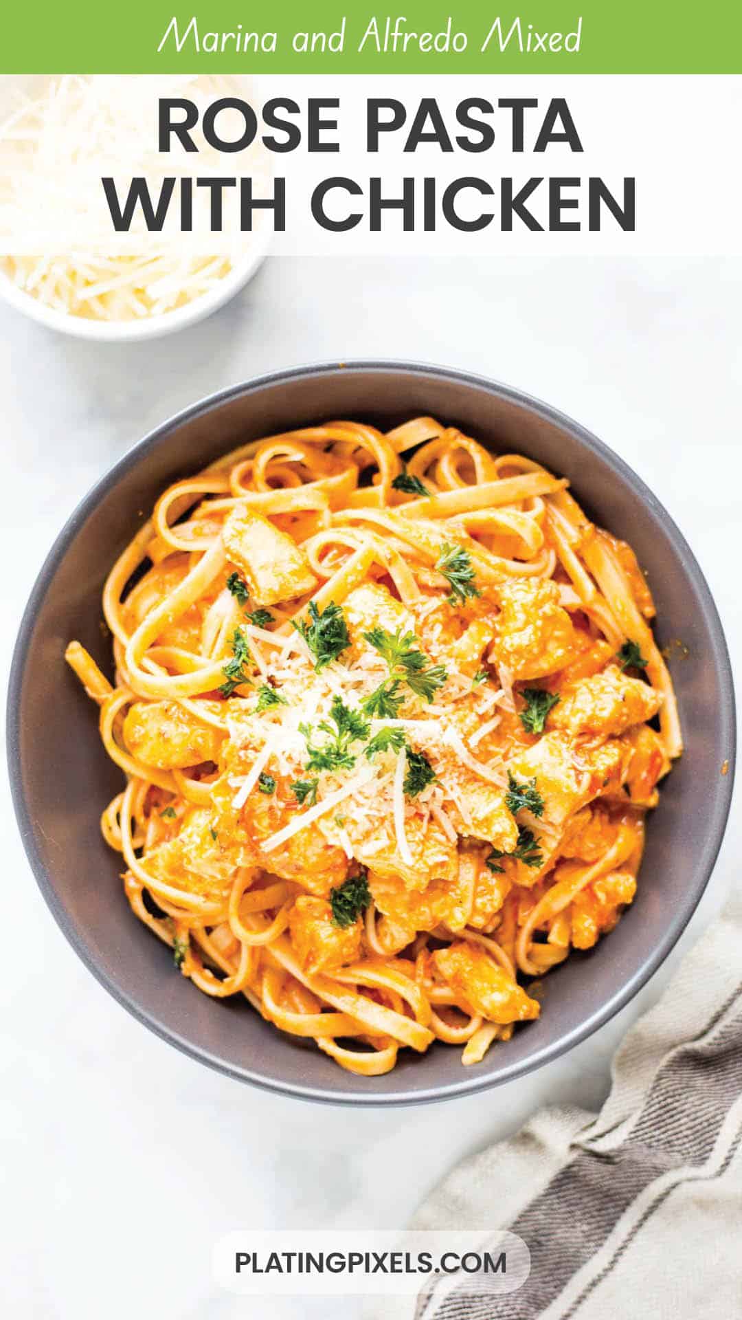 Rosé Pasta with Chicken - Plating Pixels
